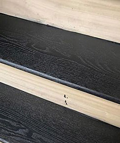 black floorboards