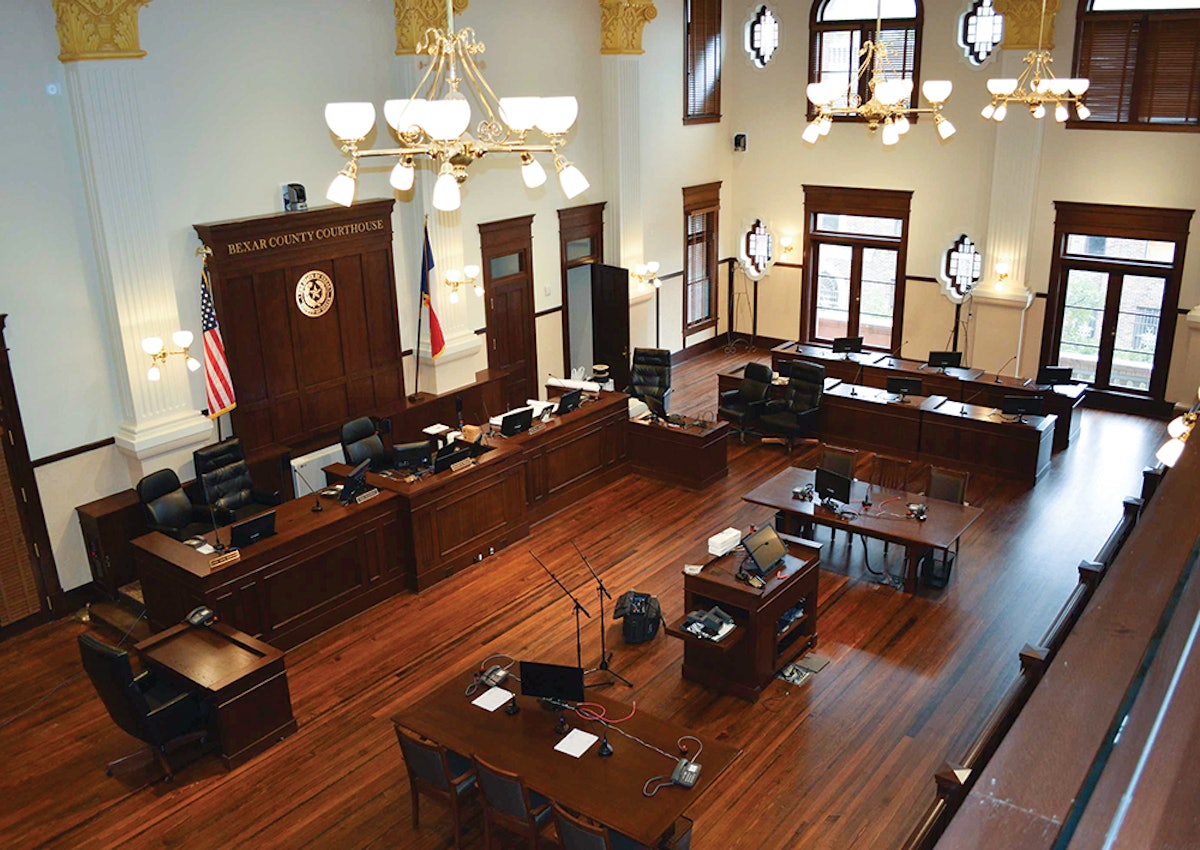 Upping the Bar: San Antonio Courtroom Filled With Historical Wood ...