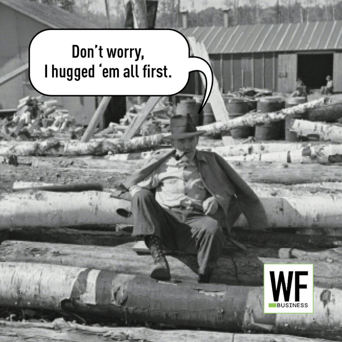 Readers Pick Funniest Caption for ‘Lounging Logger’ Photo | Wood Floor ...