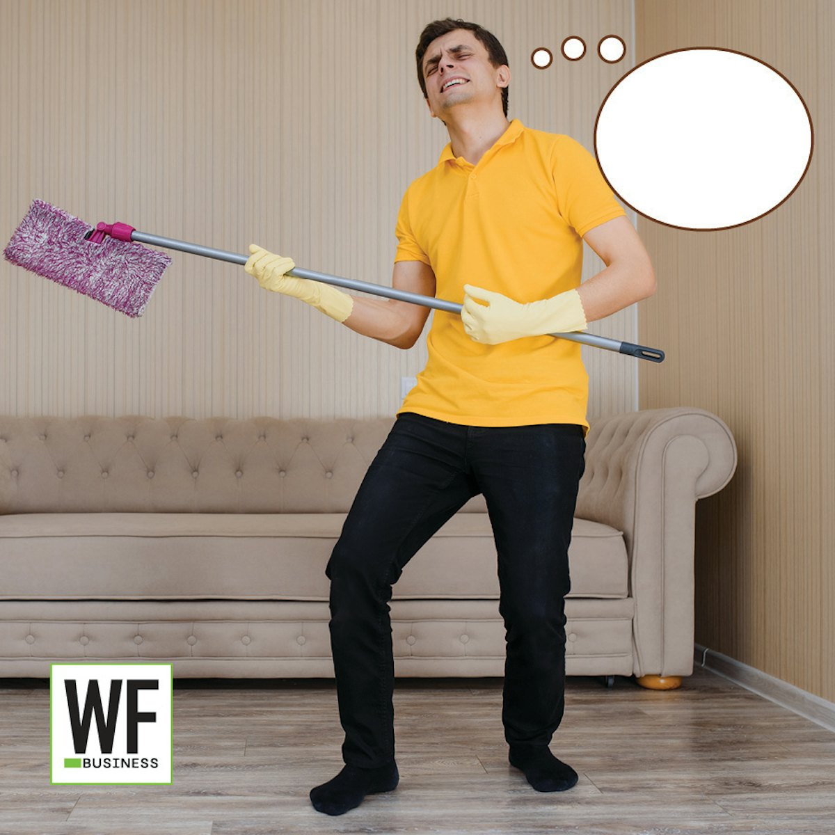 Seeking: Funny Captions For ‘Mop Guitarist’ | Wood Floor Business