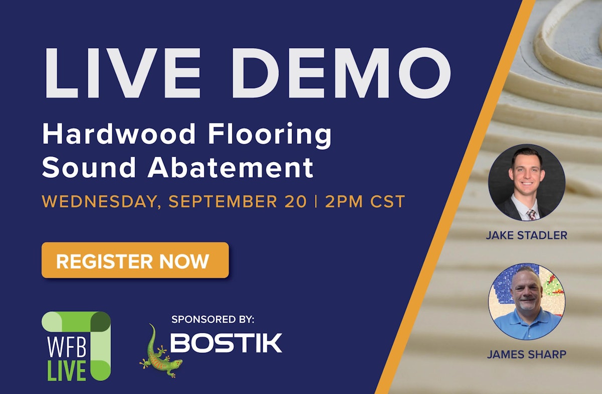 Live Demo: Hardwood Flooring Sound Abatement | Wood Floor Business