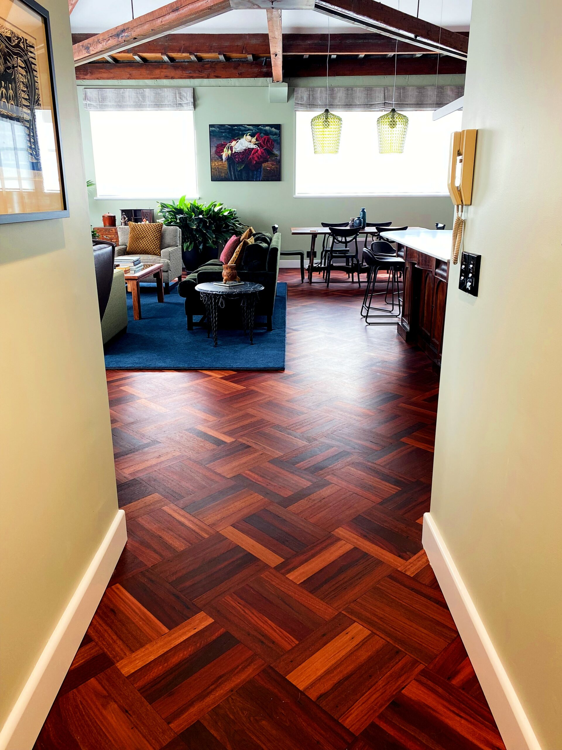 Reclaimed Jarrah Parquet Saves ‘Dated’ New Zealand Apartment | Wood ...