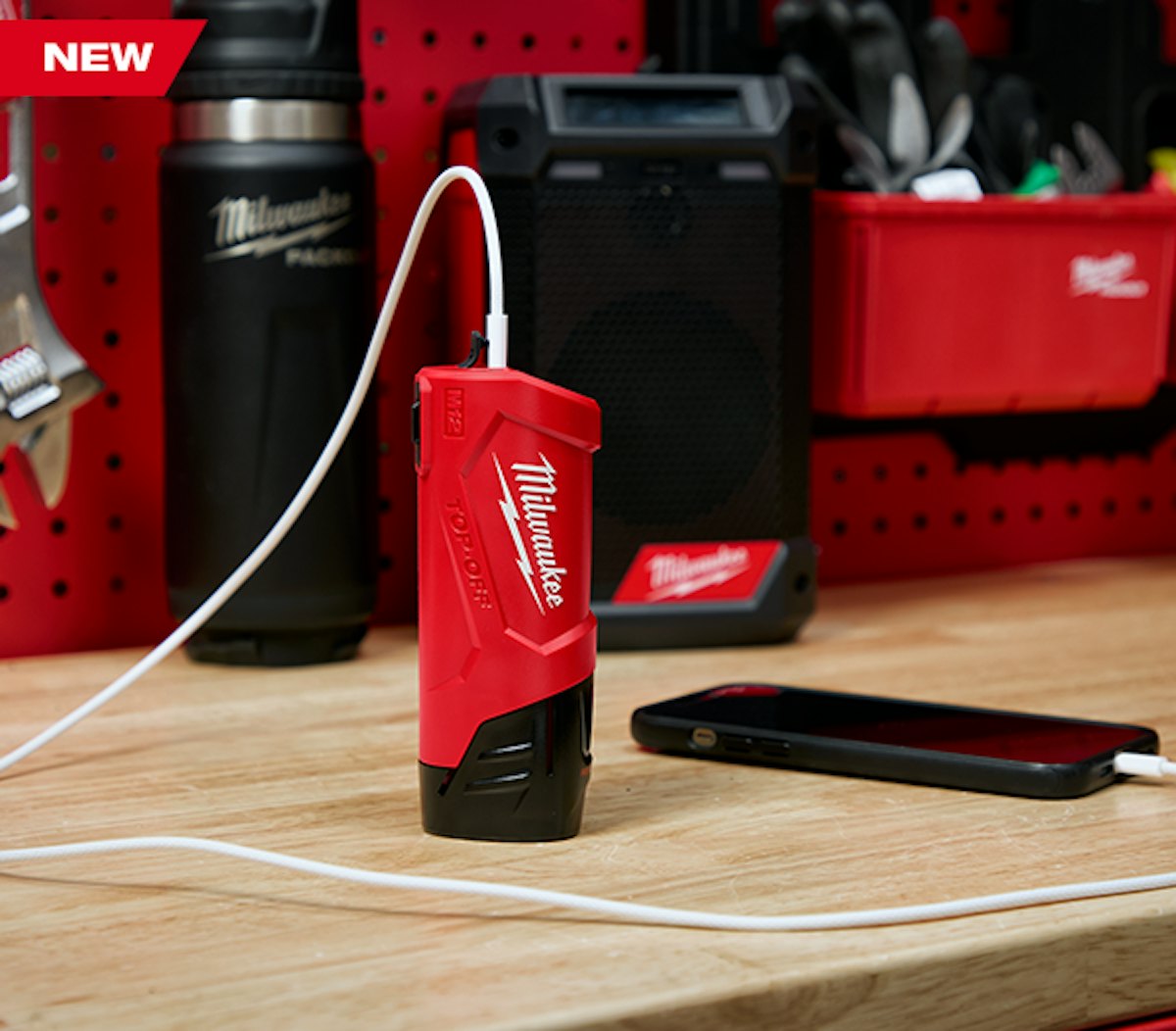Milwaukee Tool Unveils M12 Top-Off Power Supply | Wood Floor Business